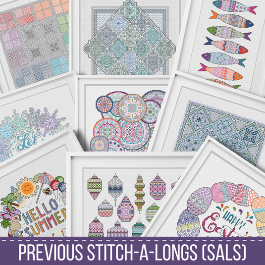 Blackwork Patterns & Cross Stitch Patterns – Peppermint Purple