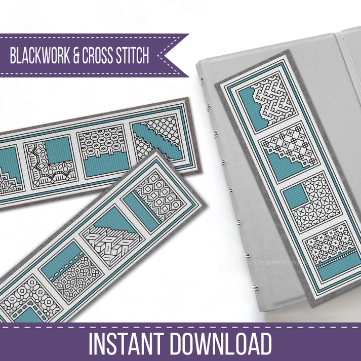 Blackwork Pattern - Bookmarks – Peppermint Purple