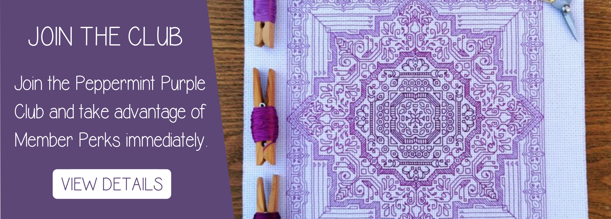 Blackwork Patterns & Cross Stitch Patterns – Peppermint Purple