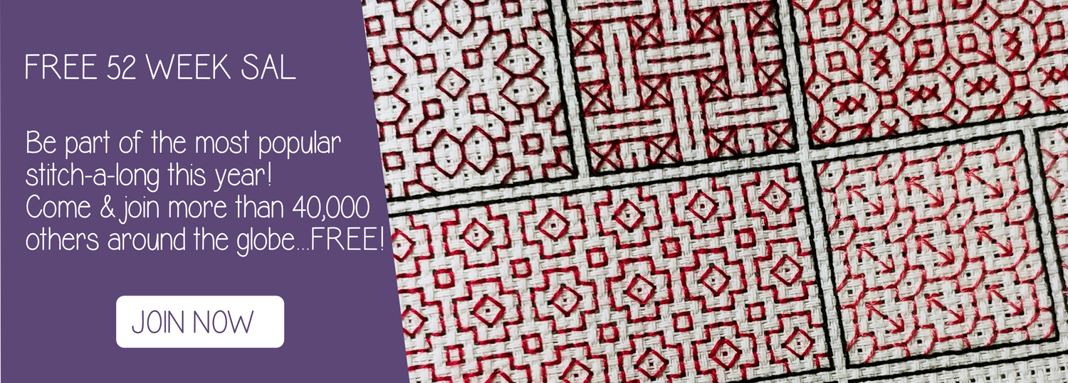 Blackwork Patterns & Cross Stitch Patterns – Peppermint Purple