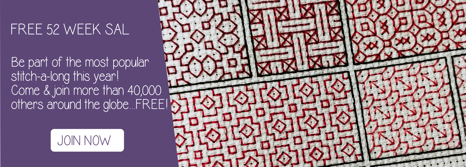 Blackwork Patterns & Cross Stitch Patterns – Peppermint Purple