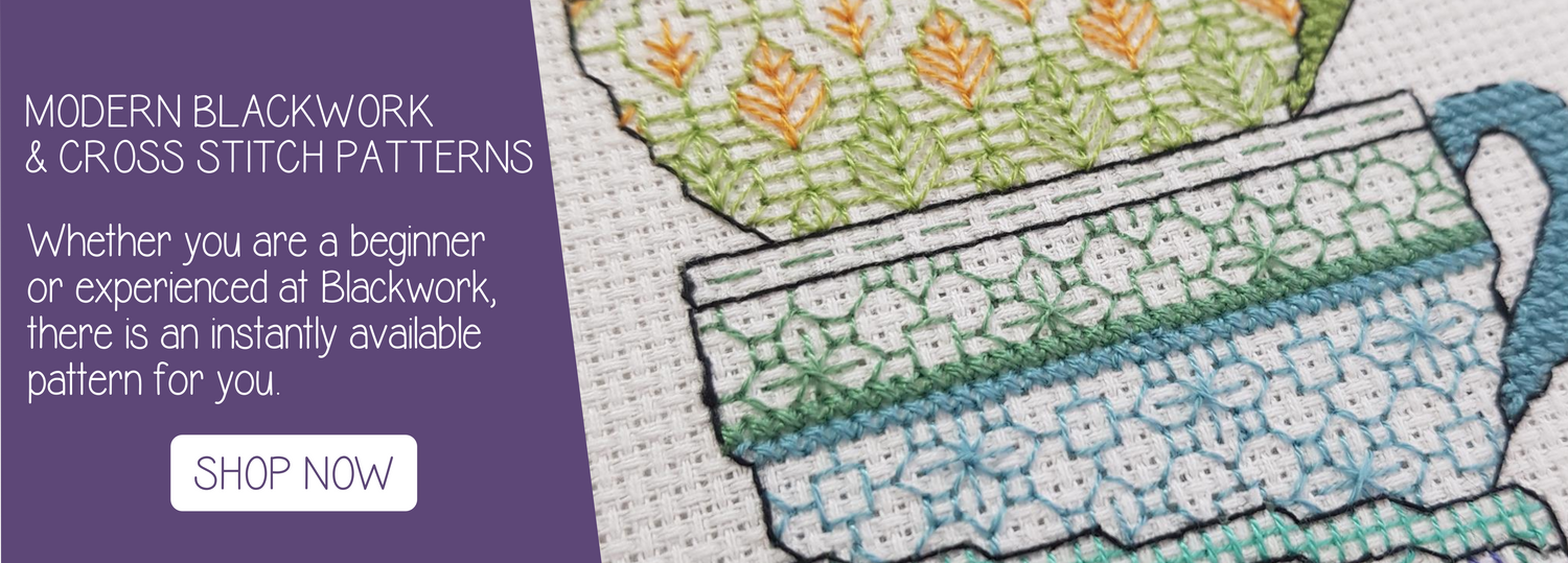 Blackwork Patterns & Cross Stitch Patterns – Peppermint Purple