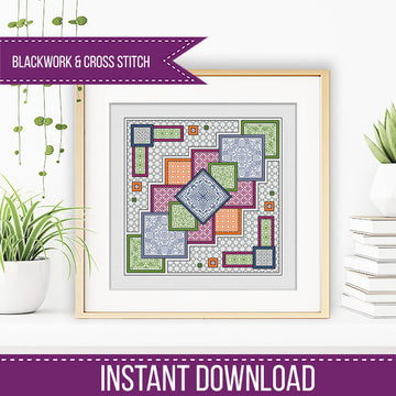 ABSTRACT BLACKWORK - Peppermint Purple