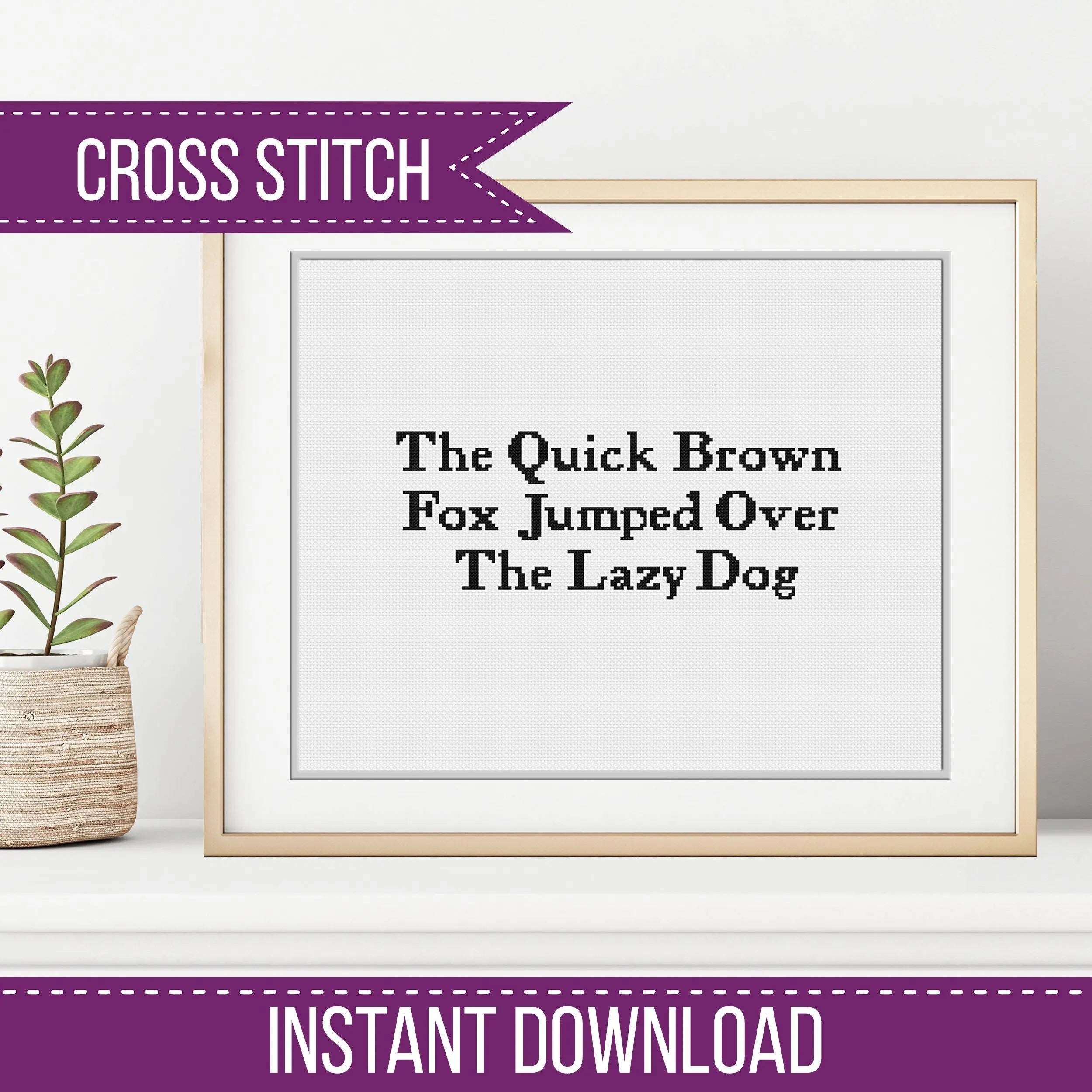 Small Plain Font; Cross Stitch Font - by Peppermint Purple