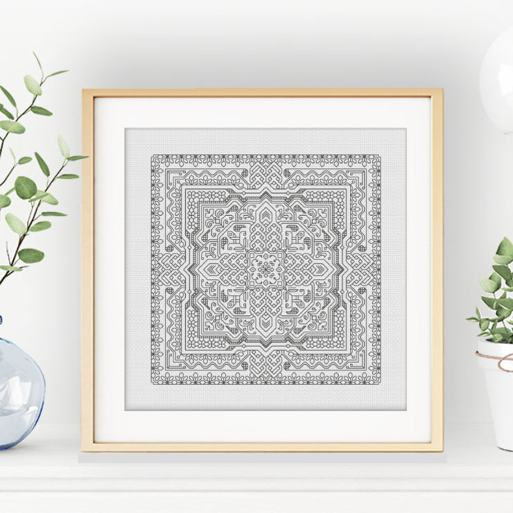 Blackwork Patterns & Cross Stitch Patterns – Peppermint Purple