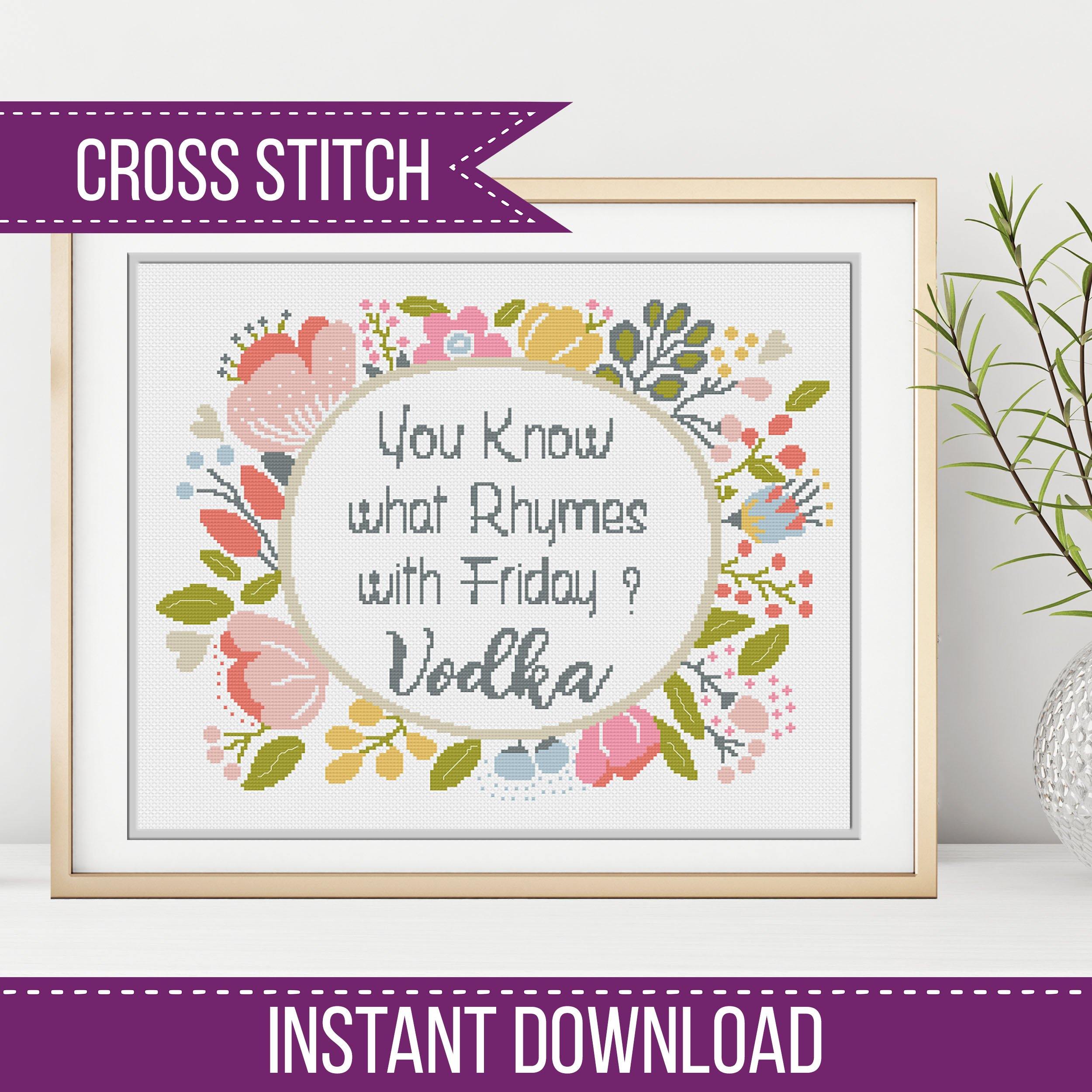 Vodka; Cross Stitch Pattern - by Peppermint Purple