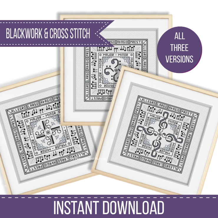 Centre Stage - Musical Clefs – Peppermint Purple