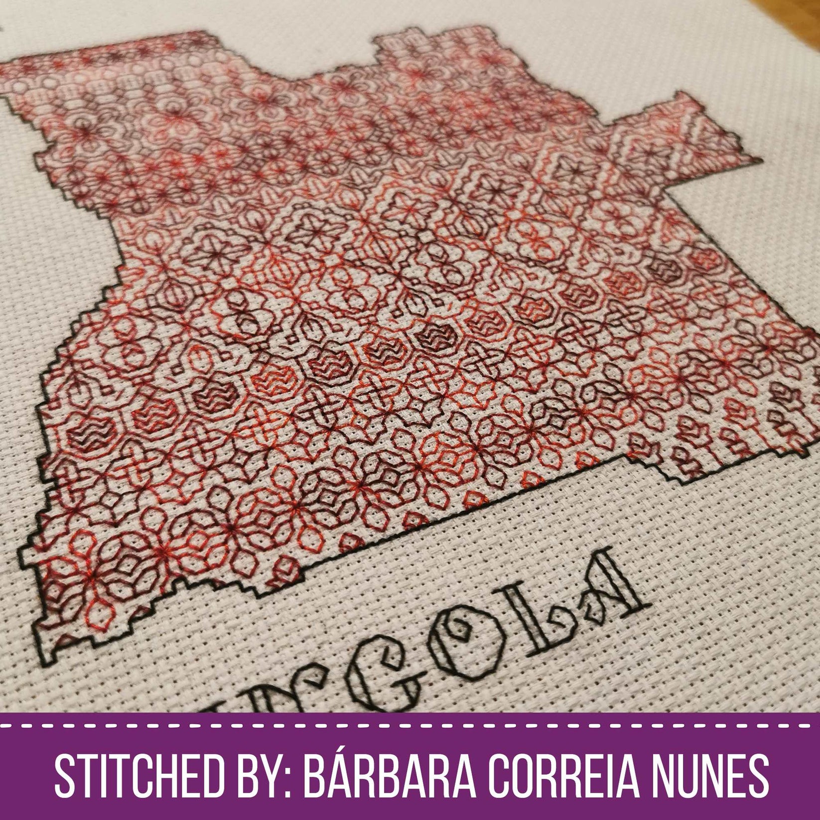 Angola Blackwork; Blackwork Pattern - by Peppermint Purple